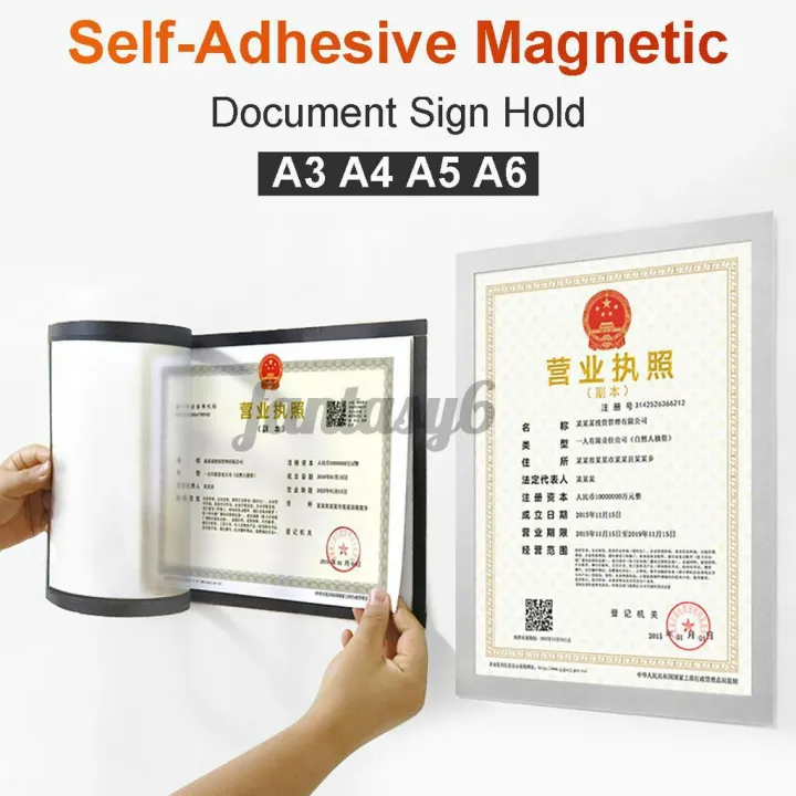 A3 A4 A5 A6 Magnetic Document Sign Photo Frame Wall Paper Menu Poster ...