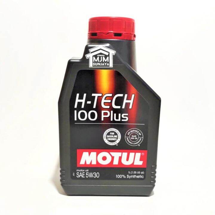Oli Mesin Motul H Hi Tech 100 Plus SAE 5W-30 API SN 1 Liter Bensin 1L 1 L 5W30 Synthetic ORI ...