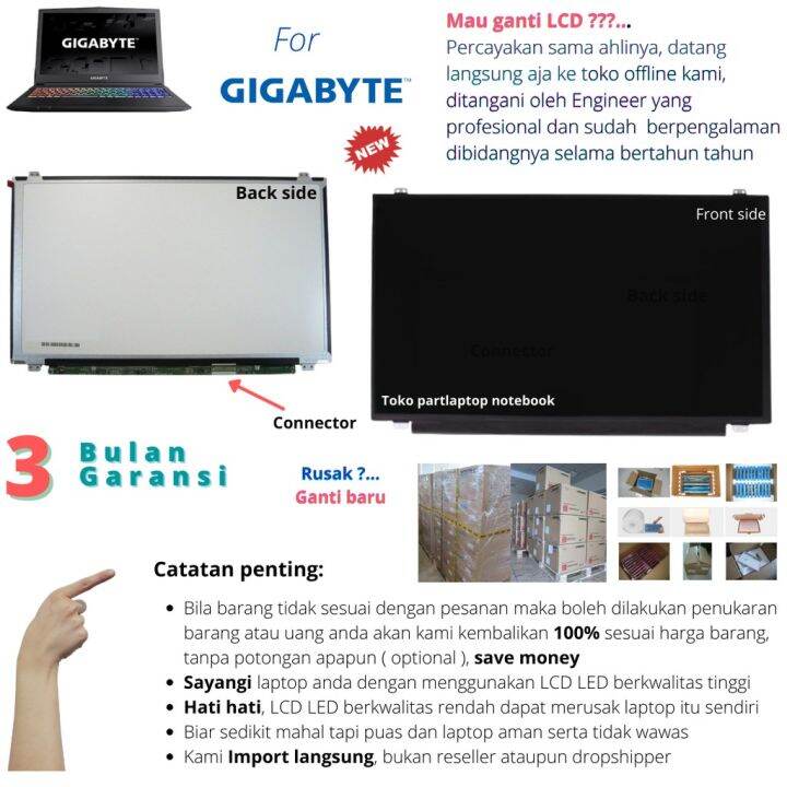 LCD laptop GIGABYTE Sabre 15 P45G GIGABYTE Sabre 15G original panel ...
