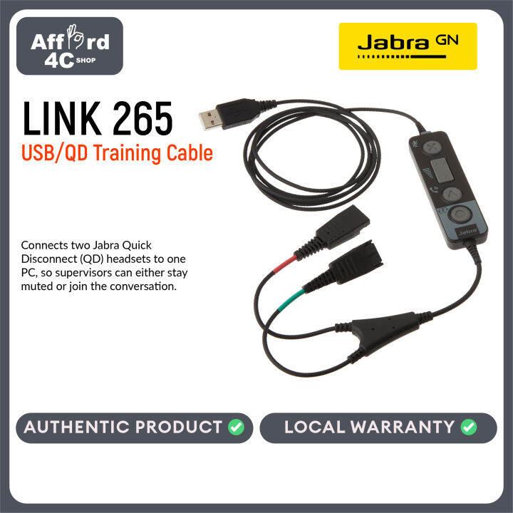 Jabra Link 265 USB/QD Training Cable | Lazada PH