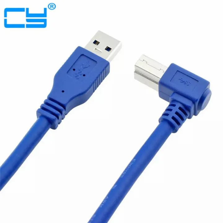USB 3.0 A Male to B Male 90 Degree Right Angle Printer Cable USB3.0 ...