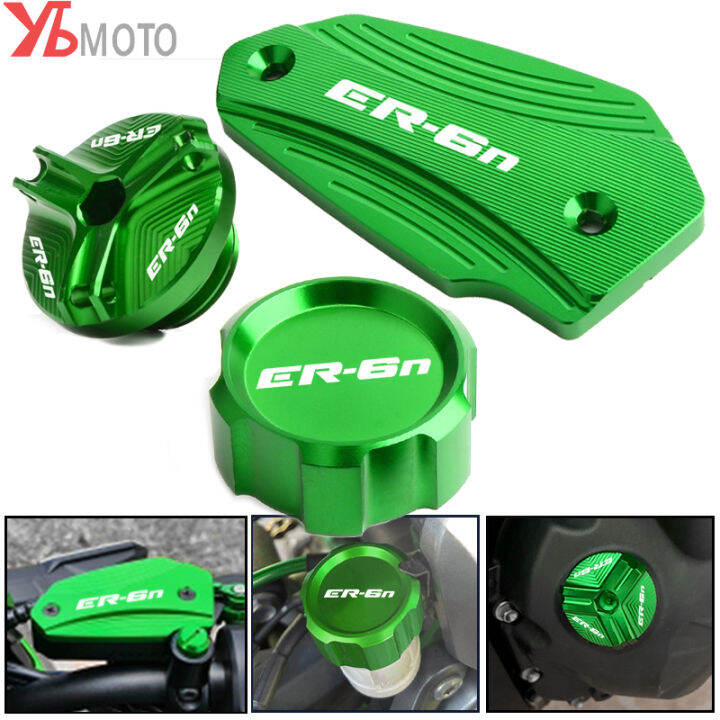 สำหรับ Kawasaki ER6N ER-6N 2009-2016อุปกรณ์เสริมรถจักรยานยนต์ด้านหลังเบรคอ่างเก็บน้ำครอบคลุม ...