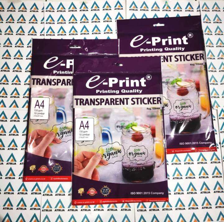 Transparent Sticker Paper E-Print Kertas Sticker Eprint A4 | Lazada ...