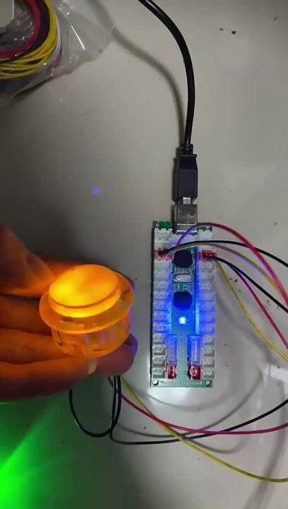 2 players USB Zero Delay Encoder to Joysticks Pc Arcade Raspberry pi ...