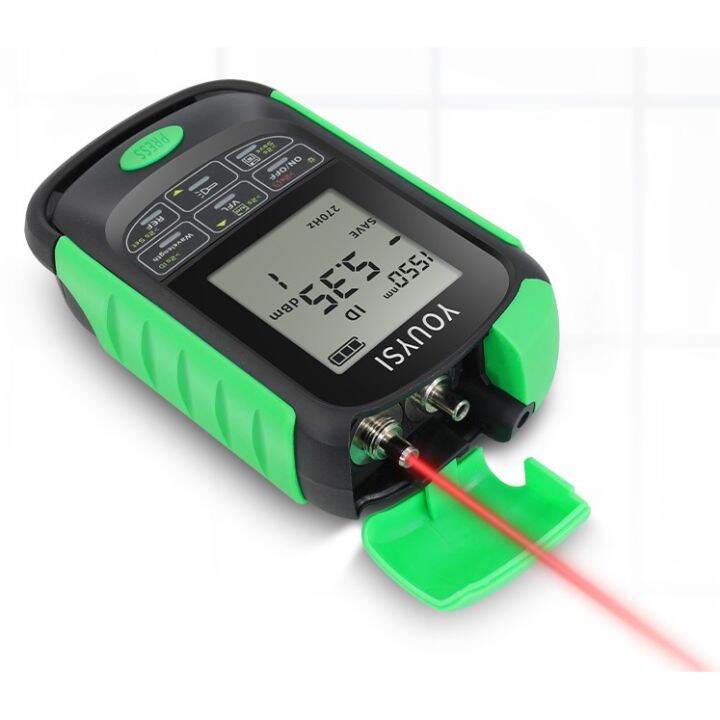 English button 4 in 1 lithium battery optical power meter visual fault ...