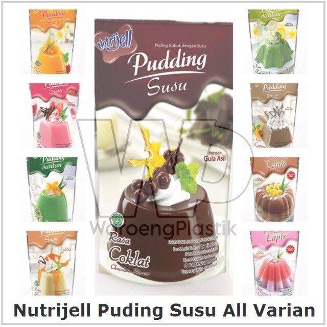 Nutrijel Puding Susu Coklat Mangga Strawberry Vanila pandan - Nutrijell ...