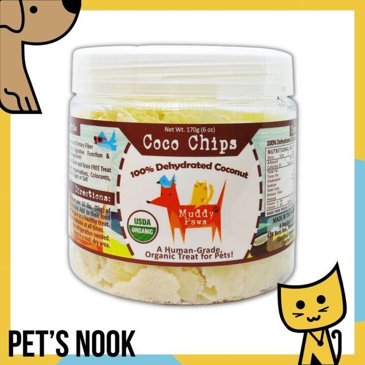 Organic Coco Chips for Pets 170g - Coconut Pet Treat and Food Topper by ...