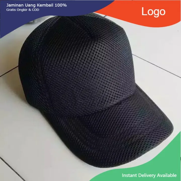 TOPI HITAM POLOS DOUBLE MESS/DOUBLE MESH - TOPI LAPANGAN TAKTIKAL ...