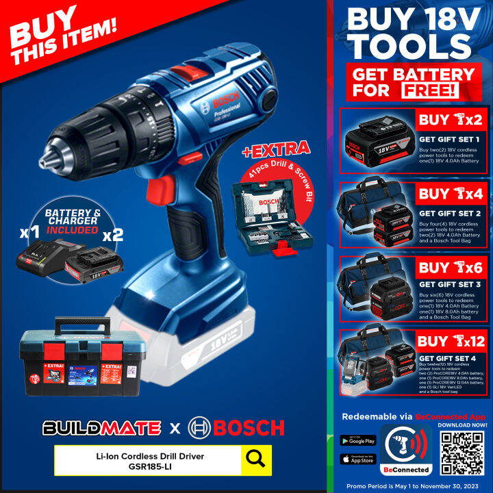[COMBO KIT] BOSCH Professional Cordless Percussion Screwdriver Hammer ...
