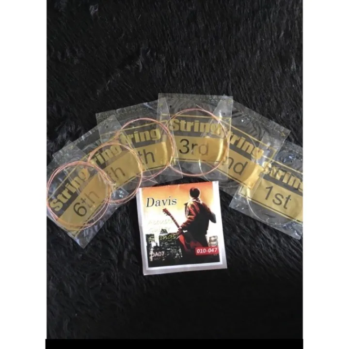 Davis Acoustic Guitar string set (DA07 copper) | Lazada PH