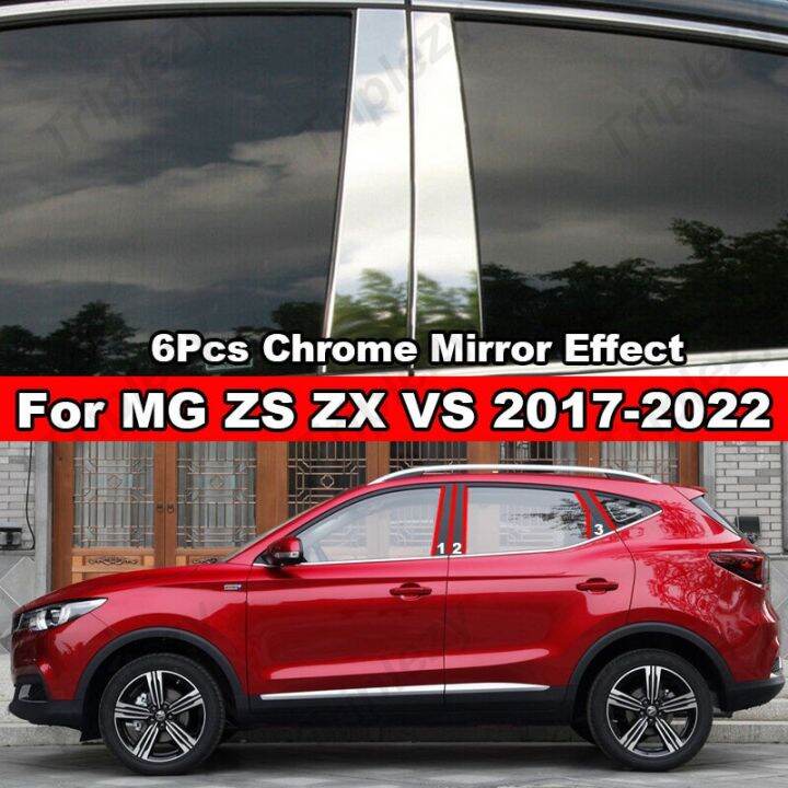 สำหรับ MG ZS EV ZX ZST VS 2017-2022 6ชิ้นเสาประตูหน้าต่างรถยนต์โครเมี่ ...