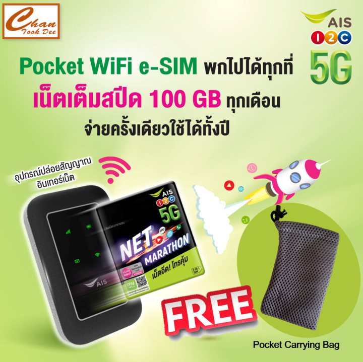 AIS Hi-Speed Pocket WiFi RUIO E524(eSIM) รุ่นใหม่ล่าสุด ของแท้100% รองรับซิมทุกระบบ รับประกัน ...