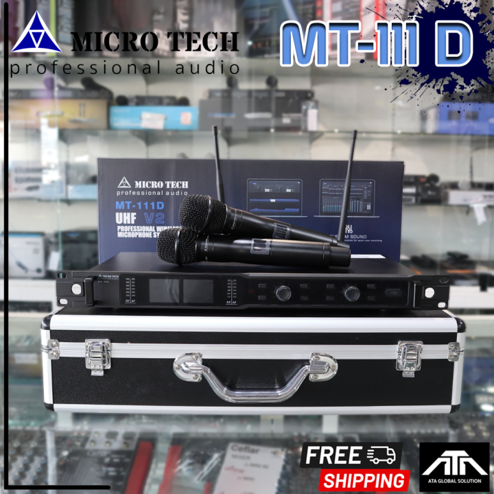 MICROTECH MT111D MT-111D ไมค์ลอย - ถือคู่ ไมโครโฟนไร้สาย สามารถปรับเซ็ทที่ตัวเครื่อง และ ตัวไมค์ ...