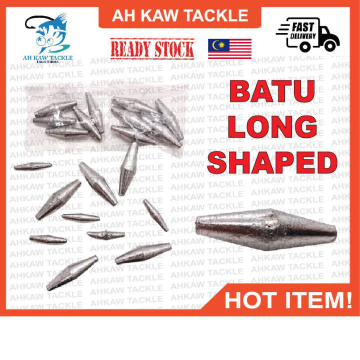 Batu Long Shaped Lead (LS) Sinking Lead Fishing Lead Lead Sinker Batu ...