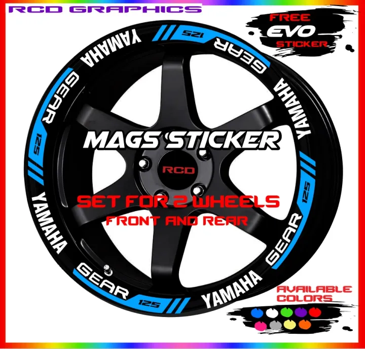 YAMAHA MIO GEAR 125 MAGS STICKER SET FRONT AND REAR | Lazada PH