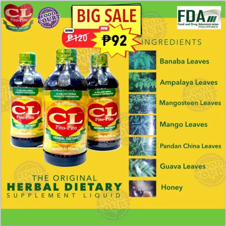 Pito Pito Herbal Dietary Supplement Liquid - The Original CL PITOPITO ...