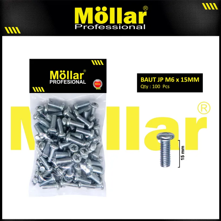 Mollar 93-120 Bolt JP 6x15 machine screw 6x15 screwdriver plus-100 pcs ...