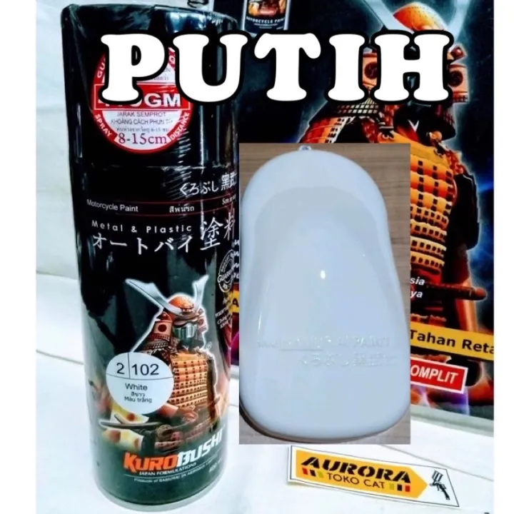 Pilox Samurai White 102 Cat Pilok Putih Mengkilap Tahan Bensin 400ml | Lazada Indonesia