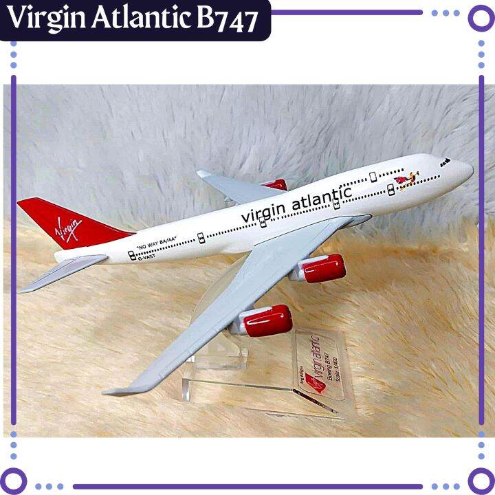 Virgin Atlantic Boeing 747 with Stand Label Diecast Airplane | Lazada PH