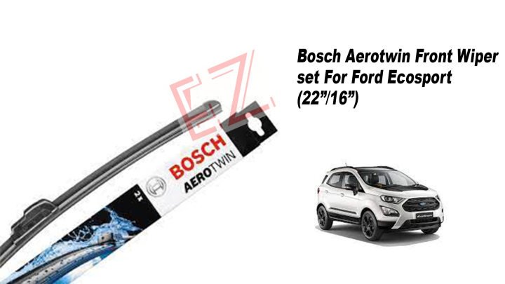 Ford Ecosport Aerotwin Wiper BOSCH (22"/16'') With V-Pro Rear Wiper (12") [Wiper Bundle Set ...
