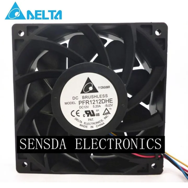 For Delta Pfr1212dhe 12v 12038 5.2a 7400rpm 254cfm 68.5dba Super Car Booster Violence 120*120 ...