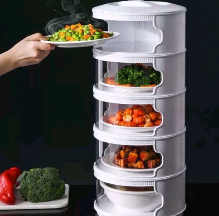 FG 5 Layer Household Multi-layer Food Storage Box Anti-flies Insulation ...