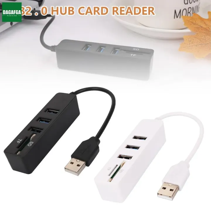 DAGAFGA Multi USB 2.0 Hub High Speed USB Splitter with SD/TF Card ...