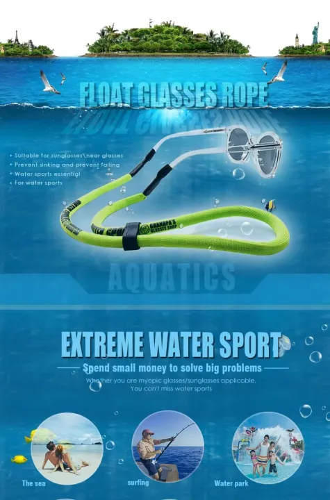 สายคล้องแว่นตาลอยน้ำ Float Glasses Rope สีเขียว | Lazada.co.th