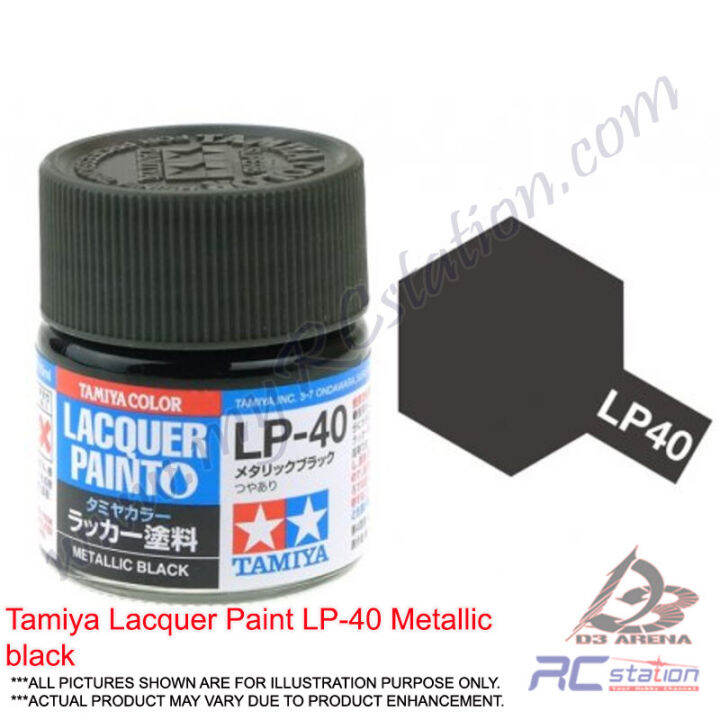 Tamiya Lacquer Paint LP-40 Metallic black [82140] | Lazada