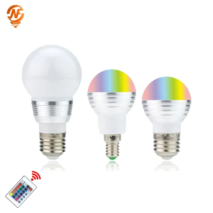 LED RGB Bulb Lamp E27 E14 3W 5W AC110V 220V LED RGB Spot light 85 265V ...