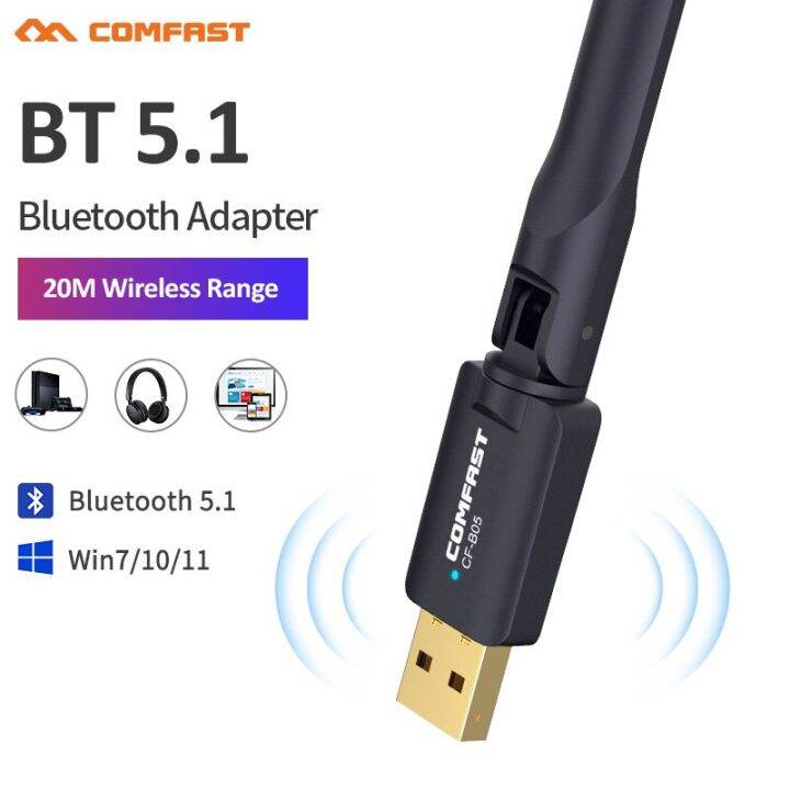 Comfast Wireless USB Bluetooth 5.1 Adapter 2.4GHz Adapter 10M Long Distance Transmission BT 5.1 ...