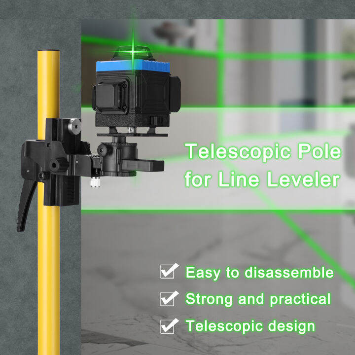 Max 4.2MความสูงปรับสายLevelerขาตั้งบาร์Telescopic Pole Bracket 1/4 ''ยก ...