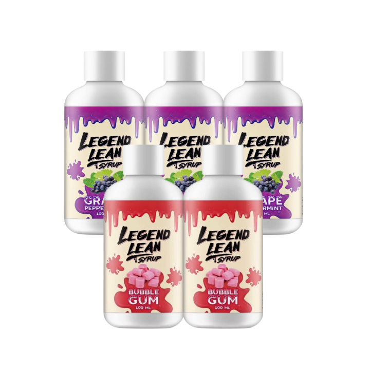 Legend Lean [ 5 ขวด ] ไซรัปองุ่นหมากฝรั่งไทยแท้ แถมสติ๊กเกอร์ | Lazada ...