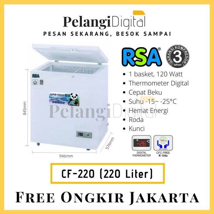 RSA Chest Freezer Box Garansi Resmi - 220 Liter - CF-220 | Lazada Indonesia