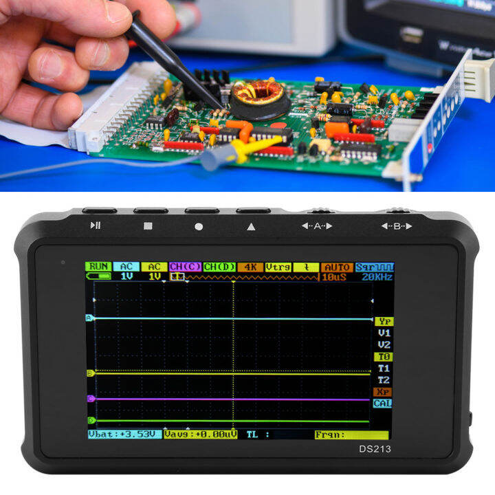 Mini Oscilloscope 4 Channels 100MSa/s Digital Pocket Portable ...