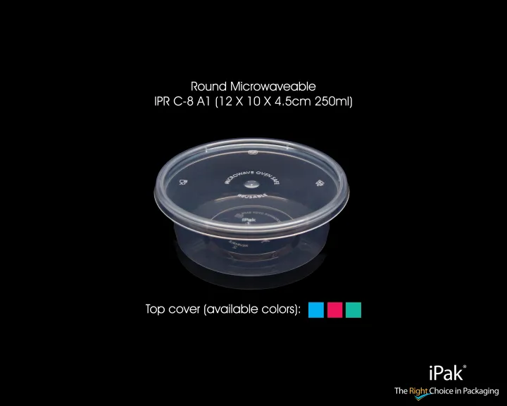 iPak Round Microwavable Container 250ml by 10's | Lazada PH