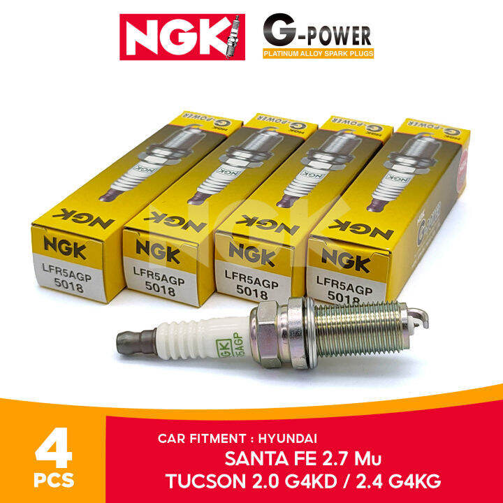 NGK 4Pcs LFR5AGP G-Power Platinum Spark plug for Hyundai Tucson 2.0 GL ...