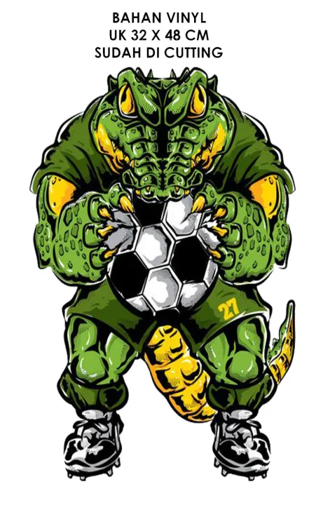 Sticker Vinyl sudah di cutting gambar buaya uk 32 x 48 cm | Lazada ...