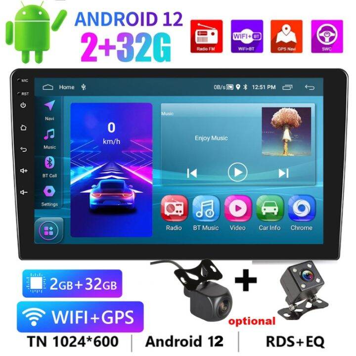 [ 2GB RAM+32GB ROM ] Android Car Player 10 inch Quad Core 2 Din Split ...