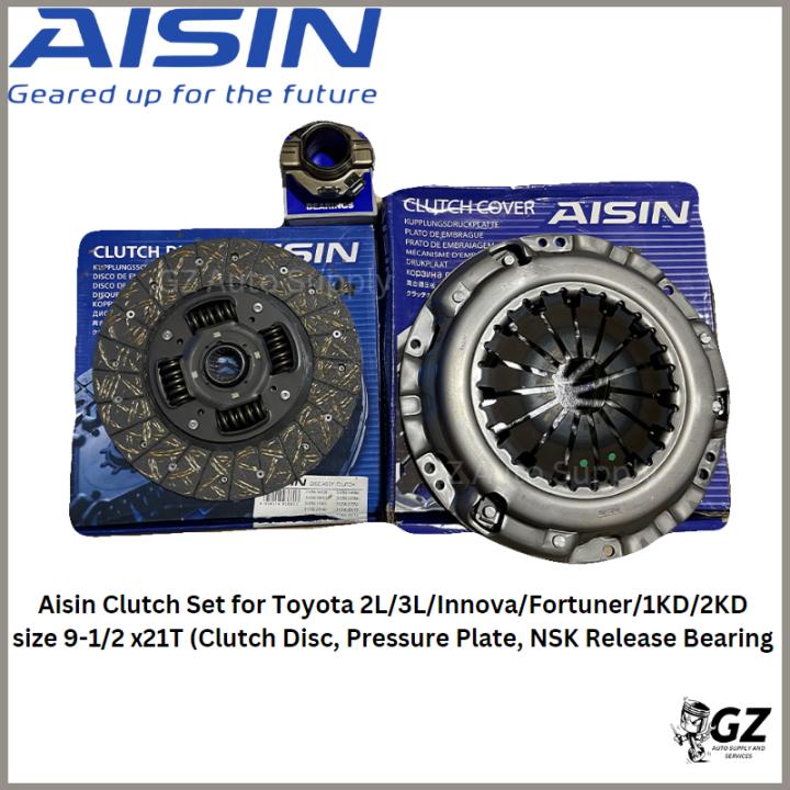Clutch Kit / Set for Toyota 2L /3L / Innova / Fortuner / 1KD / 2KD size 9-1/2 x21 | Pressure ...