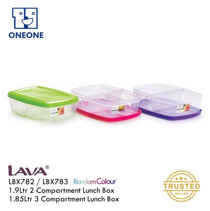 LBX782 / LBX783 1.9Ltr 2 Compartment Lunch Box / 1.85Ltr 3 Compartment ...