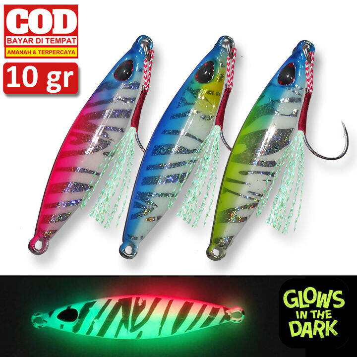 Metal Jig Model Koika 10g Termasuk Mata Kail Untuk Memancing Jigging ...