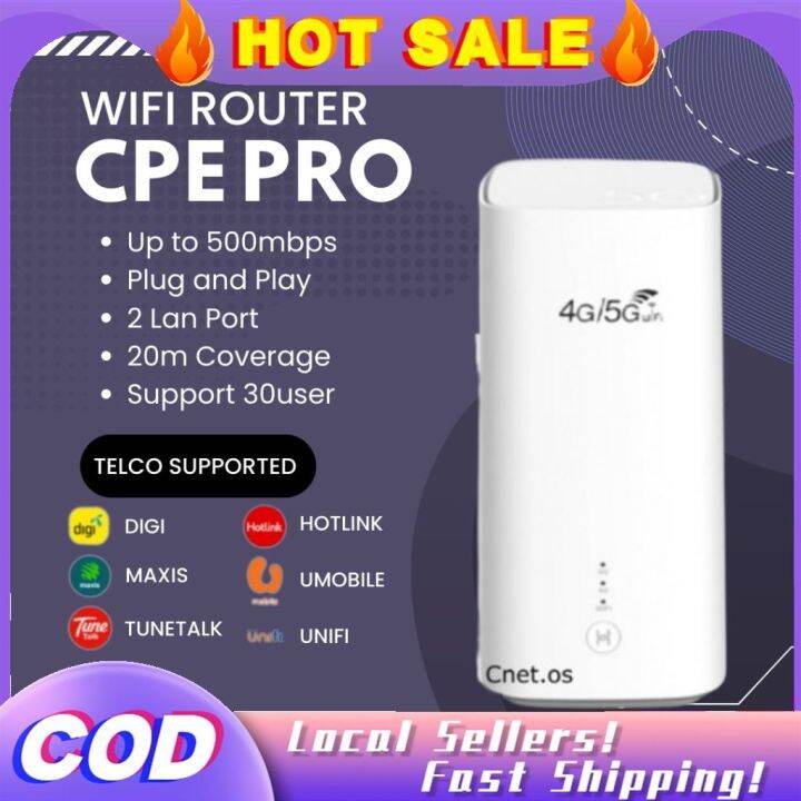 【COD/READY】 Router Sim Card Modem 4G/5G CPE PRO LTE Cat12 Up To 600Mbps 2.4G 5G AC1200 WIFI ...