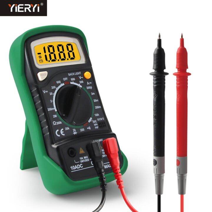 Digital Multimeter AC/DC Voltmeter Ammeter Ohm Diode Transistor Circuit ...