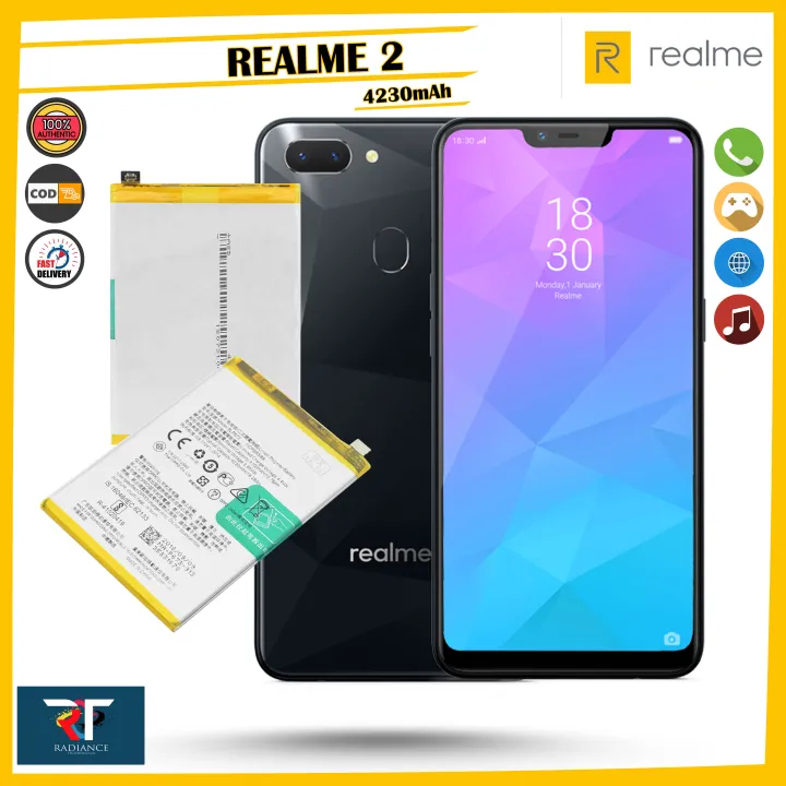 REALME 2 Battery RMX1805, RMX1809 ( 100% Original ) | Model: BLP673 ...