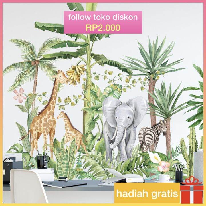 wall sticker pohon / wall stiker dinding pvc transparan （60cm*90cm ...