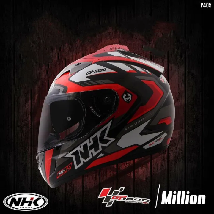 HNK GP 1000 MILLION FULLFACE DUAL VISOR HELMET | Lazada PH