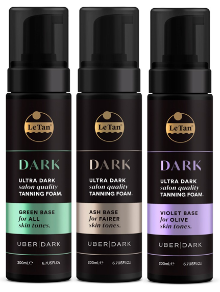 โฟมเปลี่ยนสีผิวให้เป็นผิวแทน Le Tan Uber Dark Self Tanning Foam Ash ...