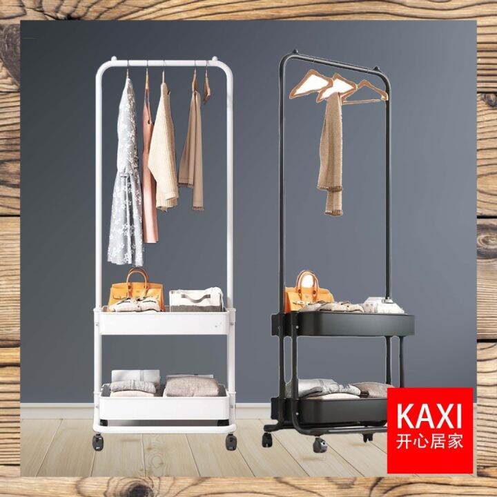 Coat Rack Floor Bedroom Household Clothes Rack Removable Storage ...