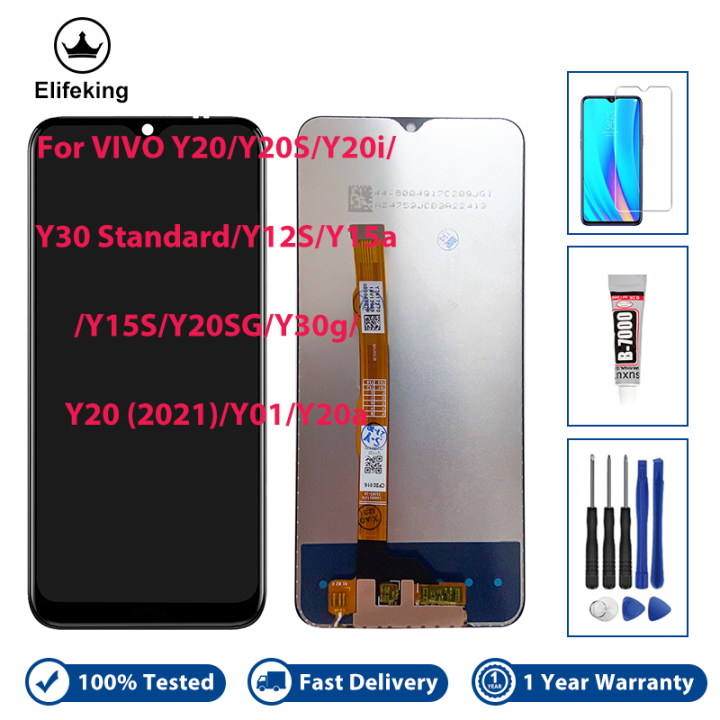 6.51"LCD For Vivo Y20 Y20i Y20S 2020 Y30 Standard Y12S Y15a Y15S Y20SG Y20a Y30g Y20 (2021) Y01 ...